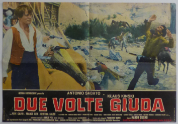 Affiche de cinéma du film "Due Volte Giuda" (Deux Fois Traître)